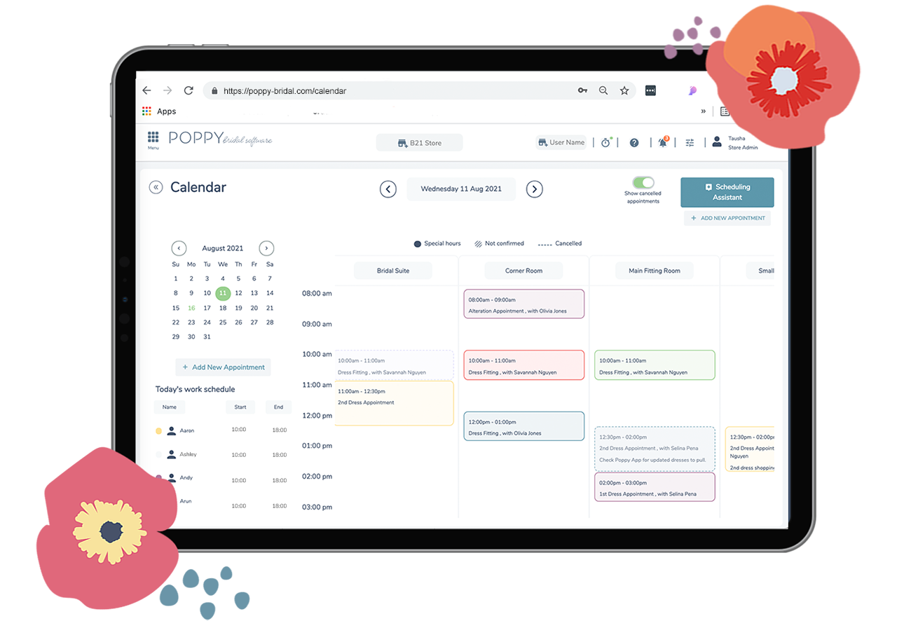 Poppy Calendar - Poppy Bridal